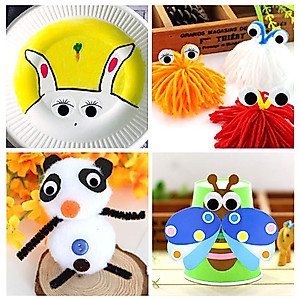 1210pcs Googly Wiggle Eyes Self Adhesive, for Craft Sticker Multi Sizes 4mm to 25mm for DIY by ZZYI