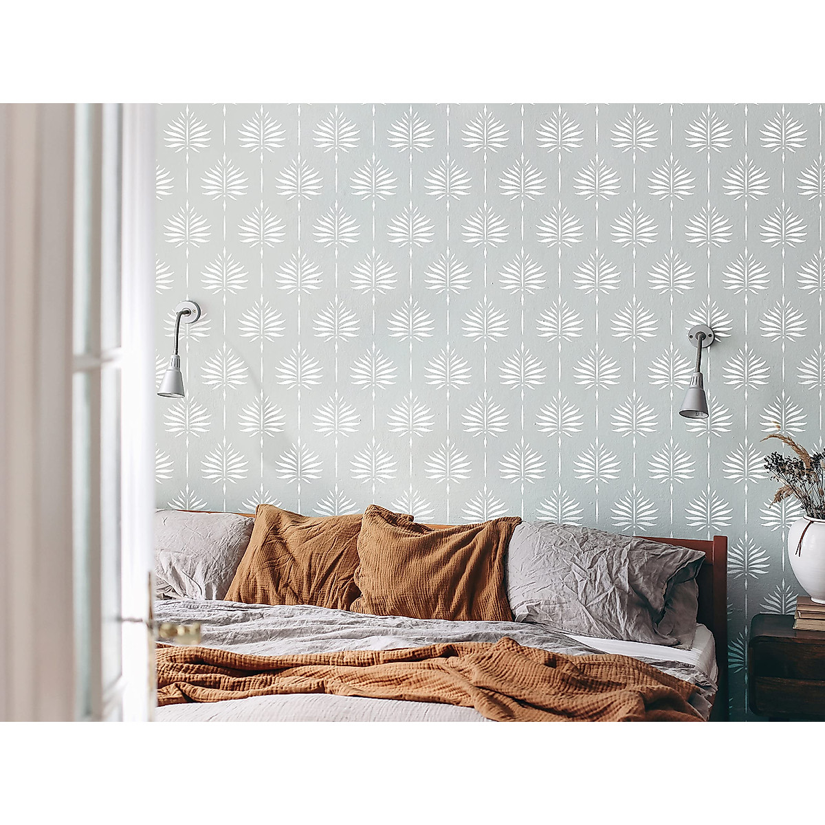 STENCILIT® Fern Wall Stencil for Painting - XL Stencil 24x32 in, Wall Stencils for Painting Large Pattern, Modern Large Wall Stencils