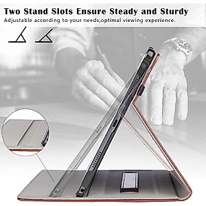 ZtotopCases for Samsung Galaxy Tab A8 10.5 Case 2022, Premium PU Leather Cover with Auto Wake/Sleep, Front Pocket & Multiple Viewing Angles for Samsung Tab A8 10.5 Inch Tablet SM-X200/X205/X207-Brown