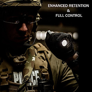 Thyrm Switchback DF Flashlight Ring for SureFire Dual Fuel(Fury DFT, Fury Intellibeam DF), Pelican 7600, Convoy S21A Flashlights (Black), Made in USA