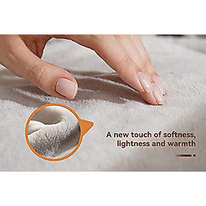 USB Heated Blanket with 18W Power Bank,Heated Shawl,Portable Electric Blanket Plush Flannel with 3 Heating Levels,Wearable Heated Throw Blanket for Home&Outdoor,Heating Pad for Neck and Shoulder