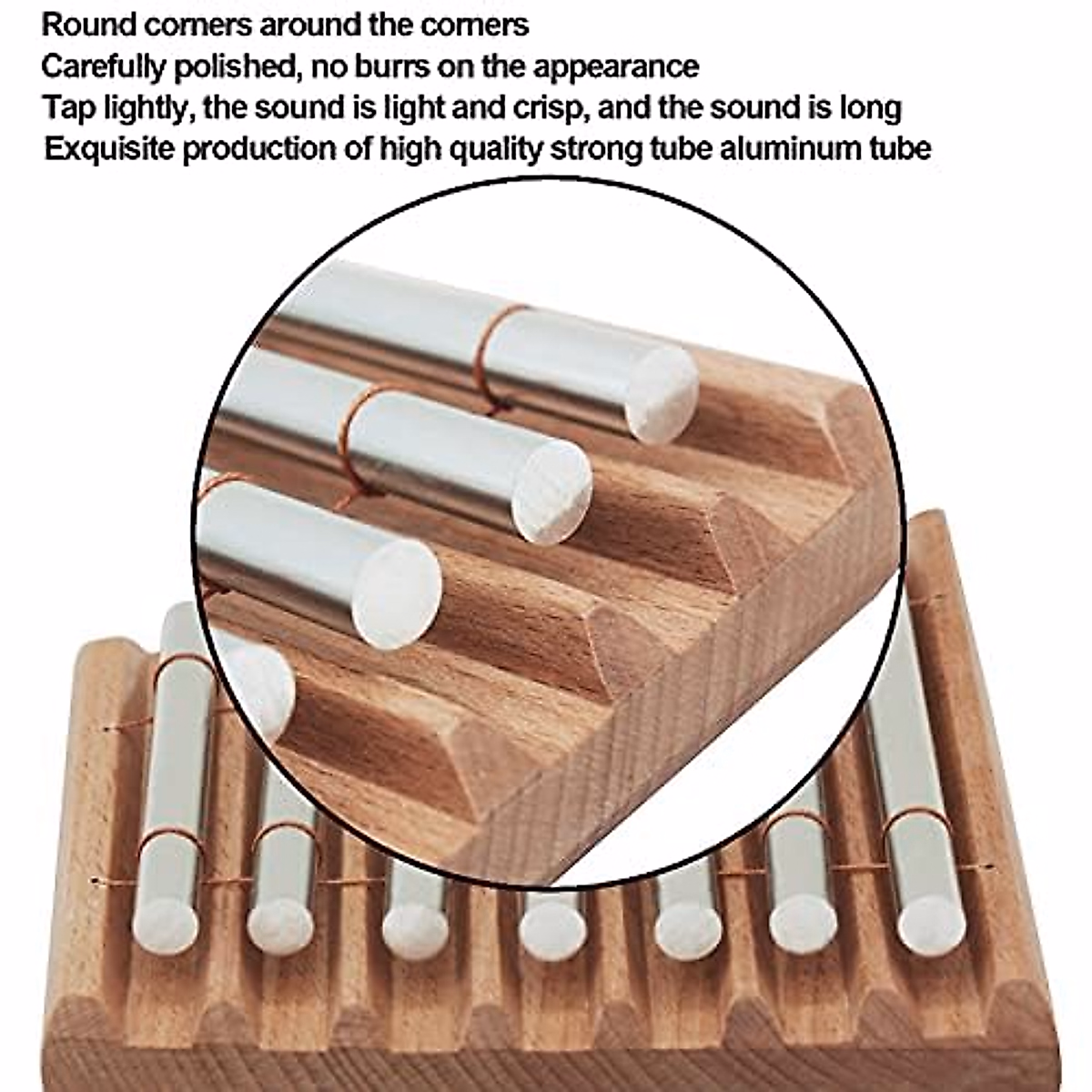 Energy Chime with Mallet Rhythm Wind Chime 7 Tone Hand Chimes Wind Chimes Percussion Instruments Reminder Meditation Chimes for Classroom Management Teaching Supplies 16.8 * 15 * 13cm