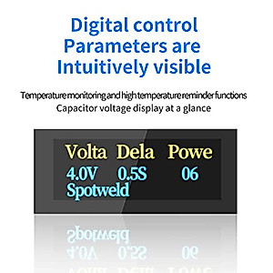 Spot Welder, Docreate Farad Capacitor Portable Mini Welder Spot 3000F with LCD Screen, 120 Levels Adjust Spot Welding Machine 18650 Battery Energy Storage, Nickel Strip Support 0.1-0.4mm