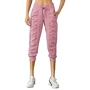 JIMENEZ Capri Pants for Women 2023 Capri Leggings Lightweight Sports High Wasit Stretch Pants with Pockets Cropped Trousers