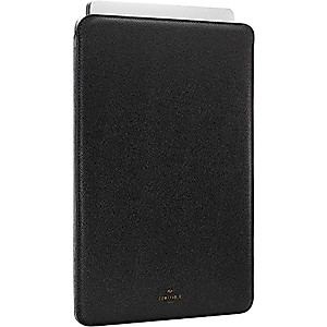Comfyable Laptop Sleeve 13 Inch Precisely Compatible for M2 MacBook Pro 2022 M1 2016-2020 2021 & Mac Air M2 2022 M1 2020 2021, Not Fit Old Versioned MBA/MBP, Faux Leather Cover Case, Black