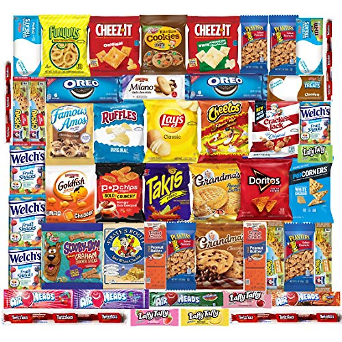 Ultimate Variety Sampler Care Package - Gift Package, Snacks, Chips, Cookies, Bars, Candies, Nuts Gift Box, Great for HALLOWEEN, Christmas, Thanks Giving, Office Meetings ,Friends & Family, Military,College Students (50 Count)