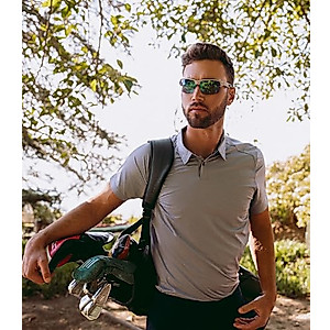 Revo Sunglasses Jett: Polarized Lens Filters UV, Semi-Rimless Rectangle Wrap Frame, Matte Black Frame with Drive Lens