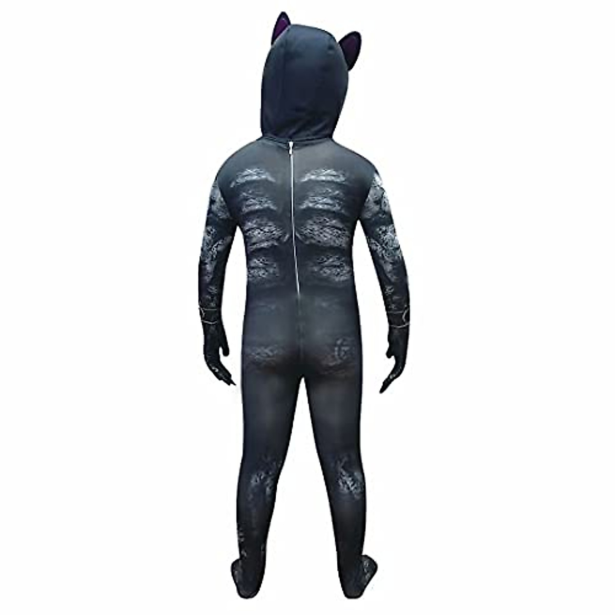 Lgandpg Kids Black Cat Costume - Boys Girls Halloween Cartoon Character Cosplay Dress Up Jumpsuit Bodysuit
