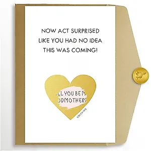 Funny Godmother Proposal Scratch Off Card, Scratch Off Will You Be My Godmother Card, Now Act Surprised Godmother Request