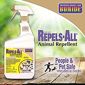 Bonide Repels-All Animal Repellent, 32 oz Ready-to-Use Spray, Outdoor Garden Deer & Rabbit Repellent, People & Pet Safe