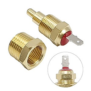 Aynaxcol Dual Electric Cooling Fan Wire Harness Kit Electric Fan Relay Kit Radiator 185 On 165 Off Thermostat 50 AMP Relay New