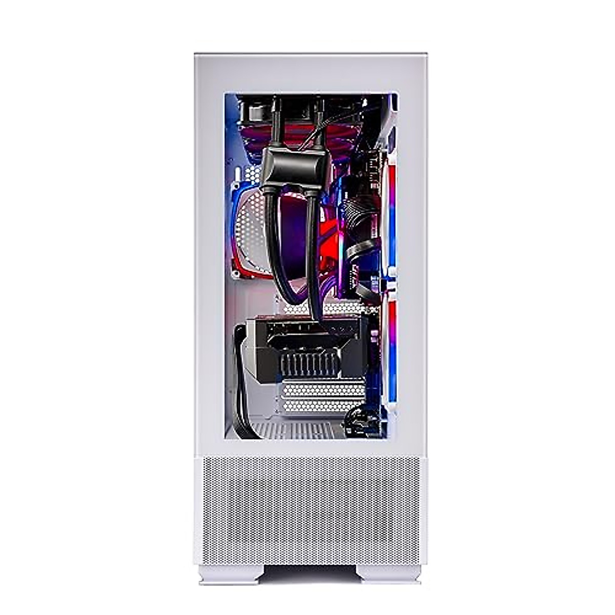 Skytech Gaming Azure PC Desktop – AMD Ryzen 9 7900X3D 4.4 GHz, NVIDIA RTX 4080, 1TB NVME Gen4 SSD, 32GB DDR5 RAM RGB, 1000W Gold PCIE 5.0 PSU, 360mm AIO, 11AC Wi-Fi, Windows 11 Home 64-bit,White