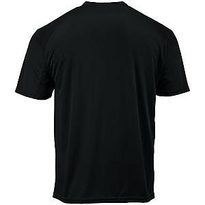 DRIEQUIP Men's Tall Short Sleeve Moisture Wicking Shirt,Black-3XLT