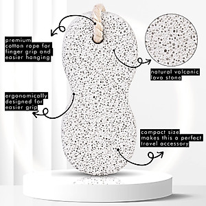 Jairestone Pumice Stone for Feet - Natural Earth Lava Pumice Stone for Foot Callus - Foot Scrubbers for Use in Shower - Pack of 2