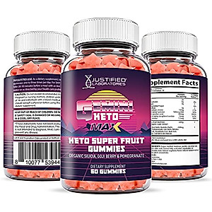 (2 Pack) Gemini Keto Max Superfruit Gummies Collagen Booster Contains Organic Silica Bamboo Acai Berry with Pomegranate Juice 120 Gummys