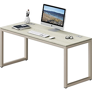 SHW Home Office 55-Inch Large Computer Desk, Maple