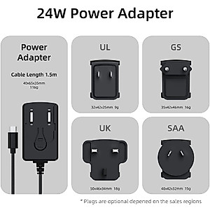 MeLE 12V 2A DC to AC Power Adapter with Type-C Port and UL UK GS Standard Plugs for MeLE Mini PC Computer Quieter2Q Quieter2D Quieter3Q Quieter3C Quieter4C and PCG02 Pro
