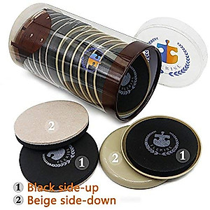 Round Furniture Moving Kit (16 Piece) for Carpeted and Hard Floor Surfaces Felt Pads Suitable for All The Furniture Sliders