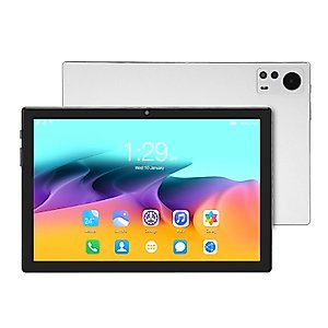 10.1 Inch Tablet, 8MP 13MP Tab M10 Tablet 8GB 128GB Dual SIM Dual Standby for Android 11 for Study (White)
