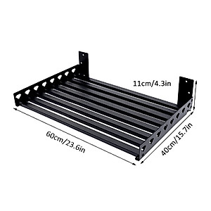 NG NOPTEG Wall-Mounted Microwave Shelf, Microwave Oven Rack Stainless Steel Oven Bracket Kitchen Microwave Rack, Space Saving, Sturdy
