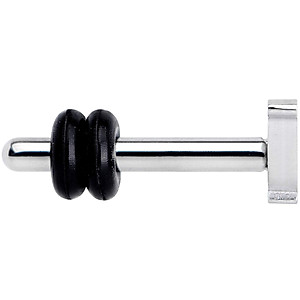 Body Candy 14G Unisex 2Pc Ear Plugs 316L Steel Brontosaurus Dinosaur Single Flare Ear Plug Gauges Set of 2