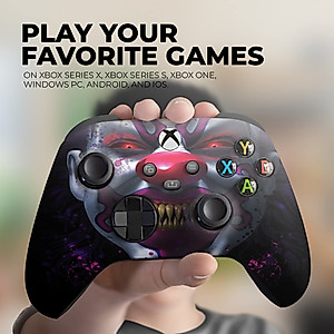 Killer Clown Custom X-box Controller Wireless compatible with X-box One/X-box Series X/S by DreamController | Proudly Customized in USA with Permanent HYDRO-DIP Printing(NOT JUST A SKIN) (MODDED)