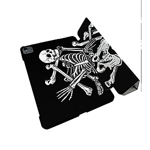 Halloween Skeleton Bones Skull Pattern Case Compatible with All Generations iPad Air Pro Mini 5 6 11 inch 12.9 10.9 10.2 9.7 7.9 Plastic Fabric Cover Slim Smart Stand SN517 (8.3" Mini 6th gen)