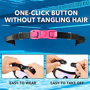 Angel season Swim Goggles Adult UV Anti Fog Waterproof Swimming Goggles Eyewear Men Women Pool Water Sports Adjustable, Pink