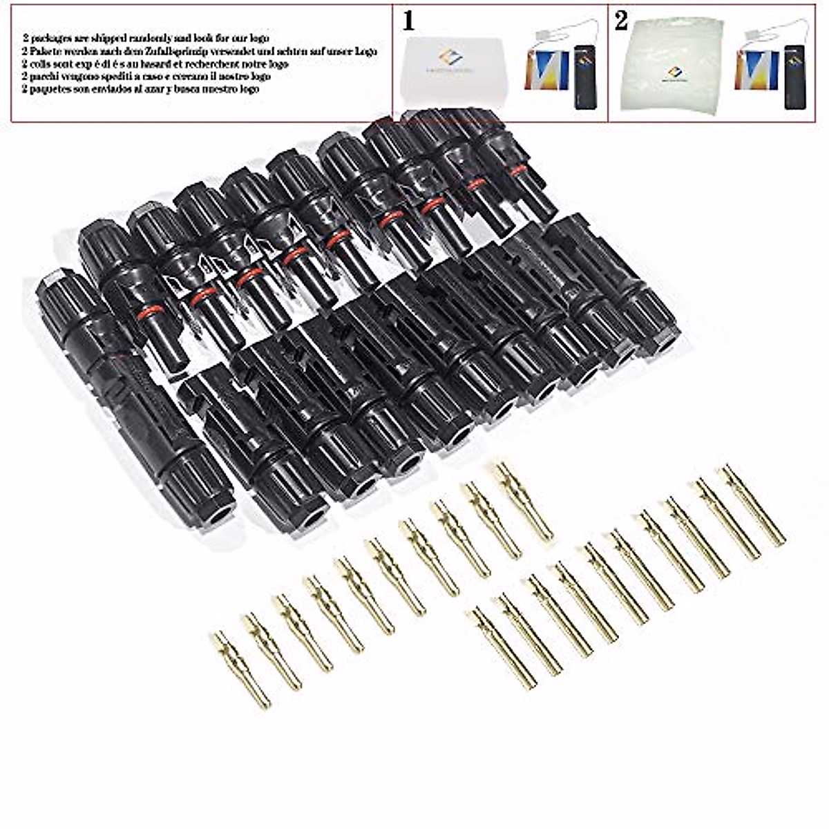 10Pairs Connector Solar Connector Solar Panel Connectors Male Female IP67 TUV 1000Vdc UL 600Vdc Solar