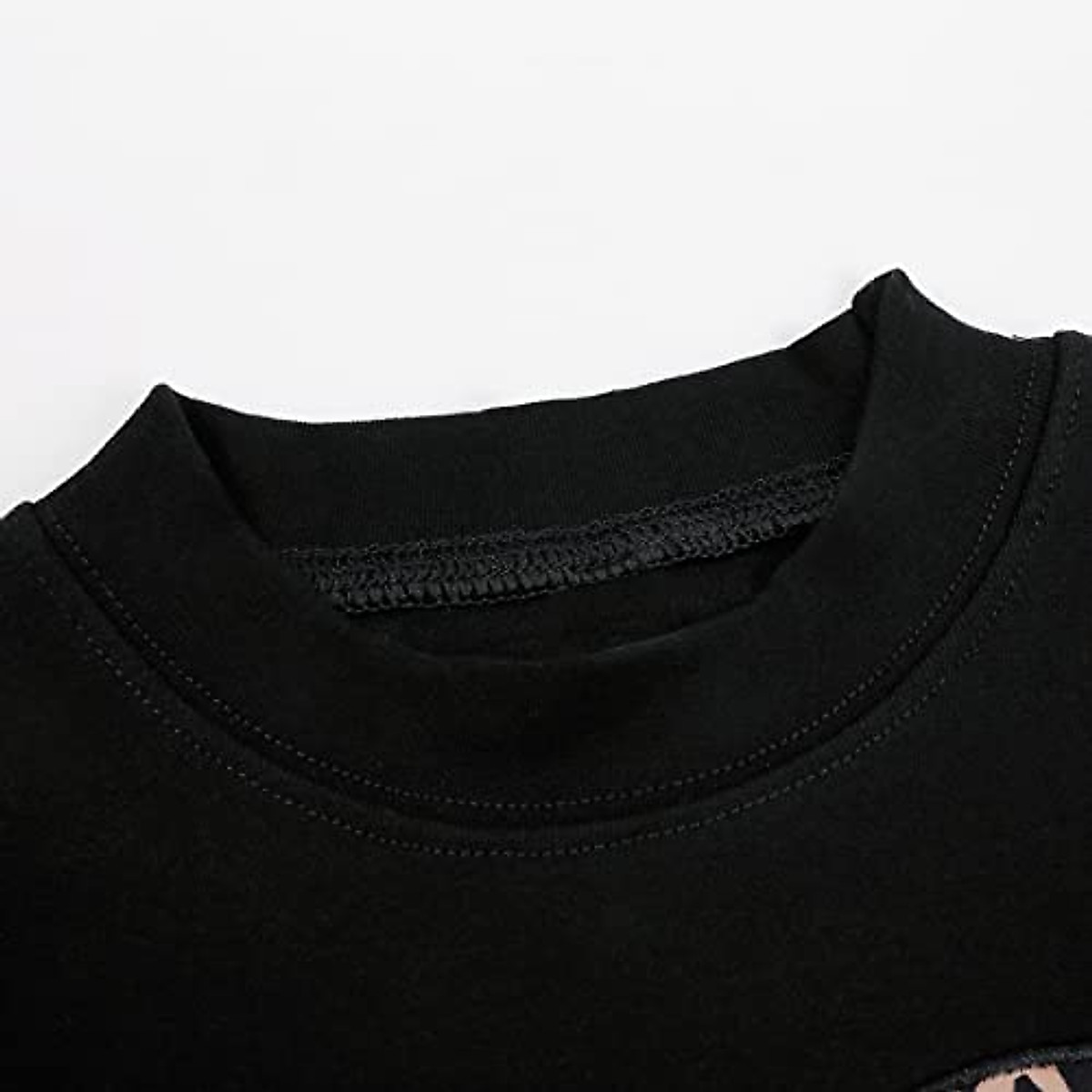 RETSUGO Toddler Baby Girls Leopard Heart Fall Winter Clothes Set Kids Valentine's Day School Girl Outfit Cute Pullover Shirt and Pants Set (6659-6T)