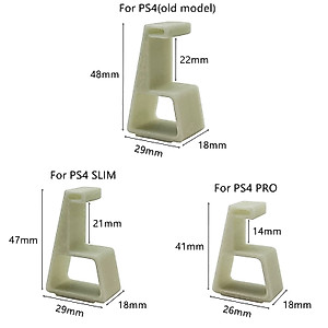 Onyehn Cooling Legs Stand Holder Accessories,Horizontal Version Anti-Skid Heightening Bracket for PlayStation 4 PS4 Pro Console(Luminous Green)(4 Pack)