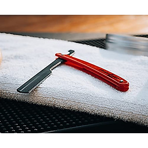 Crispy Linez Barber Turkish Razor | Professional Straight Razor (Red & Black)
