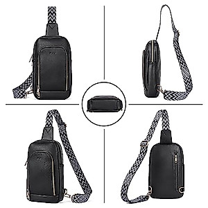 CLUCI Crossbody Bags for Women Trendy Cross Body Bag for Woman Sling Bag for Women Large Crossbody Sling Backpack Crossbody Bag for Travel Hiking Black