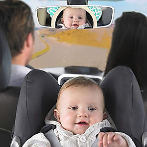 xinyijiayi Car Seat Mirror,Baby Car Mirror Stable Wide View Cute Cartoon Animal Car Headrest Mount Baby Safety Observation Rearview Mirror Elephant*