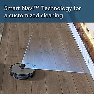 Ecovacs DEEBOT OZMO 920 2in1 Mopping Robotic Vacuum with Laser Navigation, No-Go Zones, Systematic Cleaning, Multi-Floor Mapping, Works with Alexa & App, Large, Black