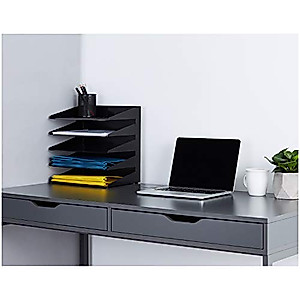 Amazon Basics 5 Tier Metal Office Document Organizer Tray, 13" x 9" x 13"