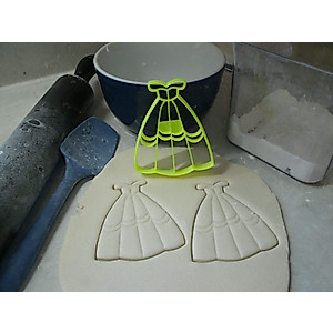INSPIRED BY BELLE BEAUTY AND THE BEAST THEME PRINCESS DRESS COOKIE CUTTER MADE IN USA PR2908