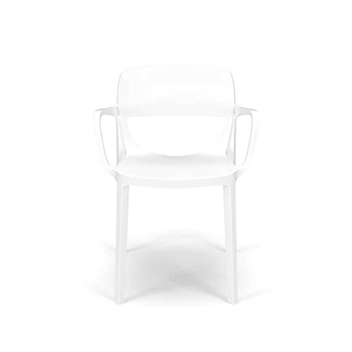 HON Basyx Prodigy Commercial-Grade 2-Pack Stackable Arms, Indoor & Outdoor Chair, White