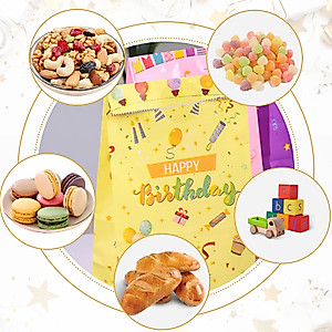 JOHOUSE 54PCS Birthday Party Favor Bags, Happy Birthday Goodie Bags Gift Bags Treat Bags for Kids Birthday Party 6 Designs