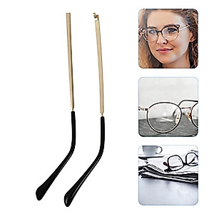 ULTECHNOVO 2pcs Metal Glasses Replacement, Eyeglass arm Replacement Eyeglass Replacement arms Eyeglasses arms Replacement 1 Pair Metal
