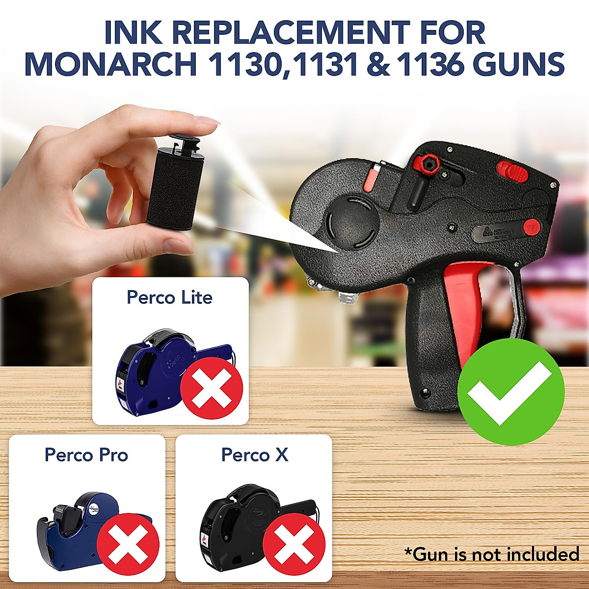 Monarch Ink Roll for Monarch 1131 & 1136 Price Labelers (Pack of 4)