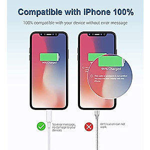 iPhone Charger, [Apple MFi Certified] 2Pack 3.3FT USB to Lightning Cable Power Fast Charging Data Sync Transfer Cord Compatible with iPhone 14/13/12/11 Pro/11/XS MAX/XR/8/7/6s/6/5S/SE and More