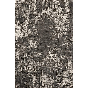 LUXE WEAVERS Lagos Collection Dark Grey 2x3 Abstract Area Rug