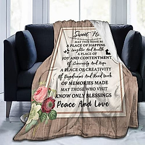 Socofuz House Warming Gifts New Home, Housewarming Gift, Housewarming Gifts for New House, New Home Gifts for Home Blanket, Super Soft Flannel Fleece Throw Blanket 50x60 inches