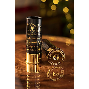 Old Southern Brass 12 Gauge Shot Glasses - Preamble We The People Constitution of the United States - Patriotic Gift for Men - Set of 4