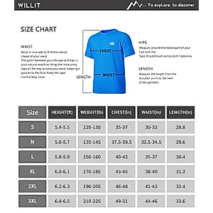 Willit Men's Rashguard Swim Shirt Short Sleeve UPF 50+ Sun Protection Shirt SPF Quick Dry Water Shirt Blue 2XL