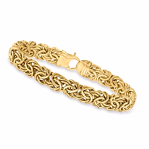 Canaria 10kt Yellow Gold Byzantine Bracelet. 7 inches