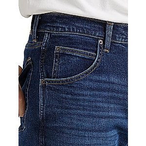 Wrangler Men's Free-to-Stretch Relaxed Fit Jean, Dark Indigo, 36W x 32L