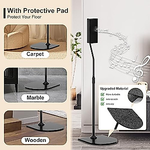 Adjustable Speaker Stand Pair for Bose Built in Cable Management wr Slideconnect Bracket, for UB-20, UFS-20 II, Lifestyle 600, CineMate II, Lifestyle SoundTouch, Acoustimass Series Bose Speaker Stands