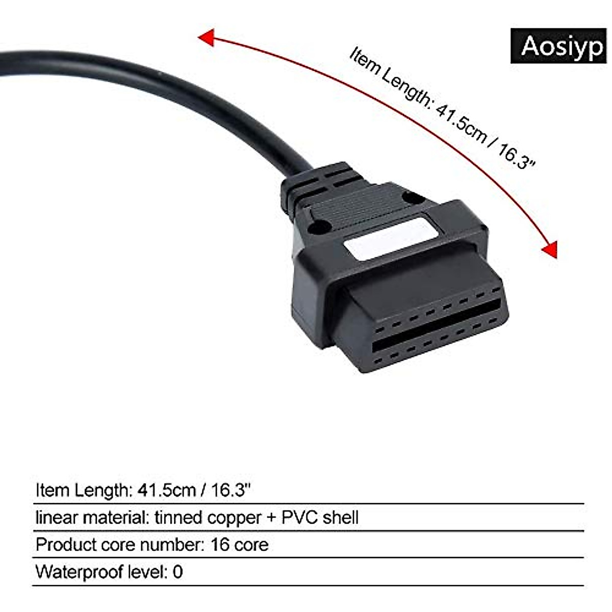 OBD2 to OBD1 GM Adapter,OBD1 12 Pins to OBD2 16 Pins Diagnostic Tool Connector Adapter Cable Replacement for GM